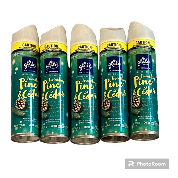 Glade | Other | Lot Of 5 Glade Limited Edition Twinkling Pine Cedar Air Freshener Spray New ...